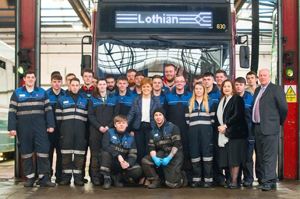 A visit from the First Minister - Lothian Buses