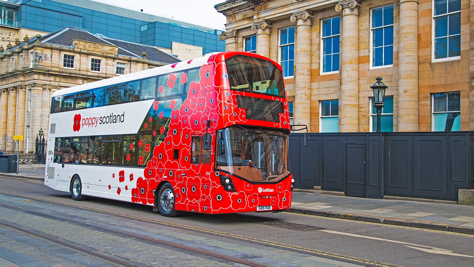 This years Lothian Poppy Bus has been unveiled - Lothian Buses