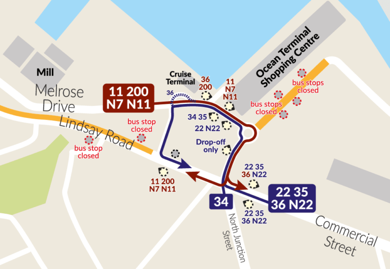 Trams to Newhaven Diversion Notice - Lothian Buses