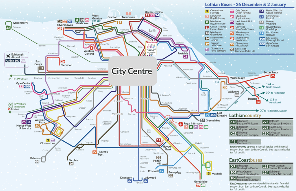 Pedal Taube Loch Edinburgh Bus 34 Route Map Pr position Sicherung Eifer