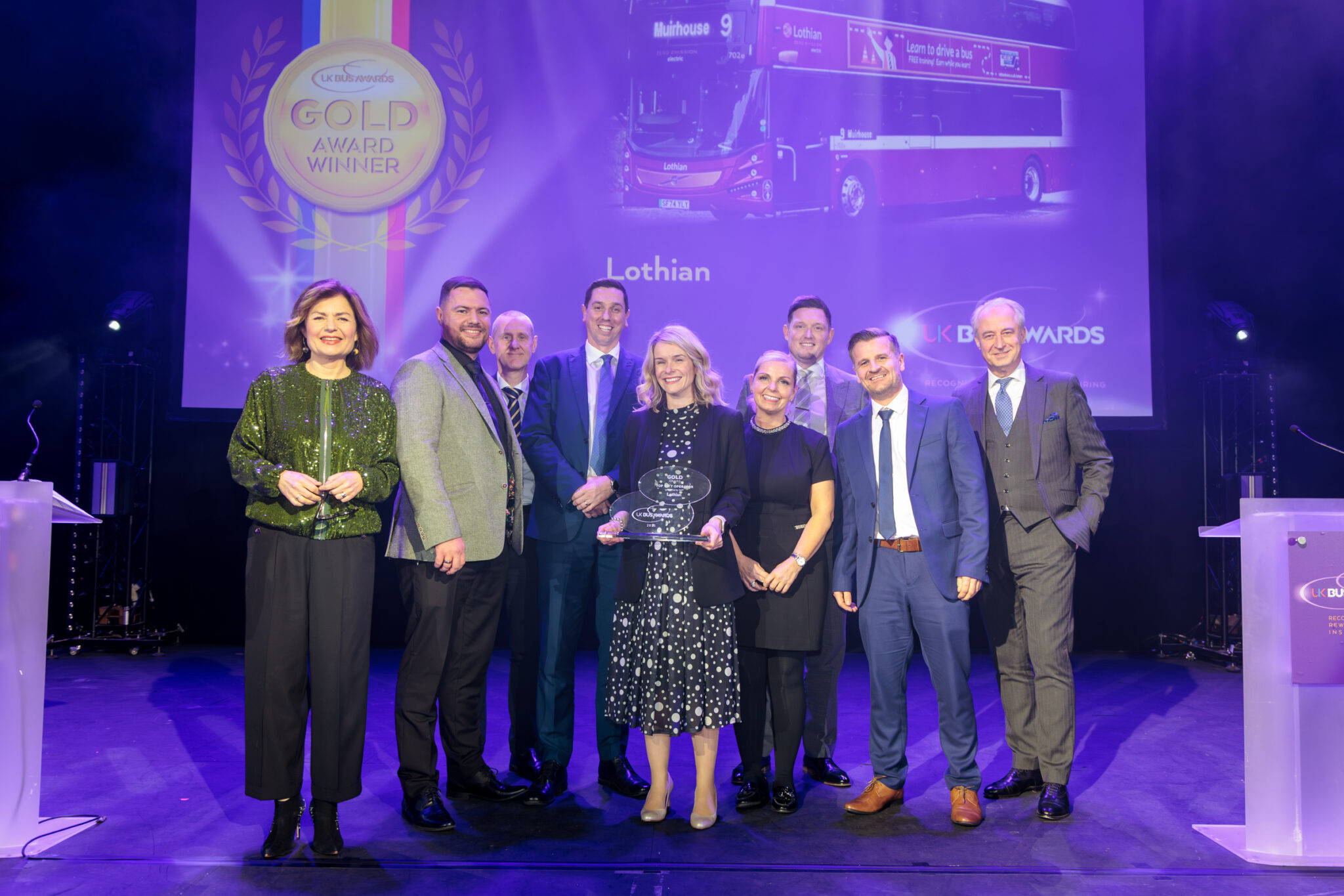 Lothian celebrates double success at UK Bus Awards - Lothian Buses